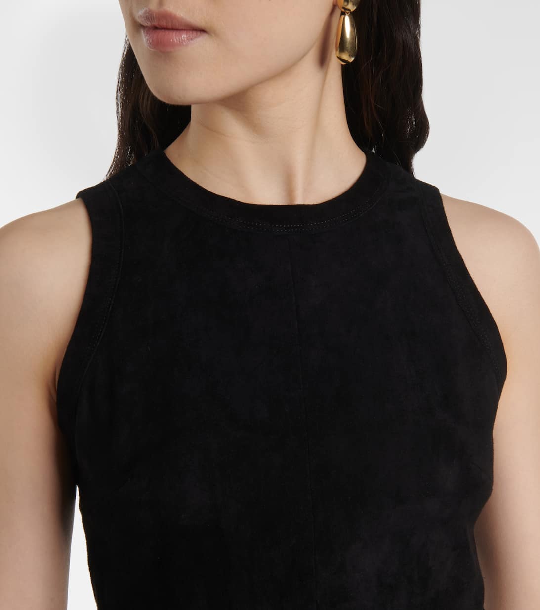 Pam Suede Top in Black - Stouls | Mytheresa