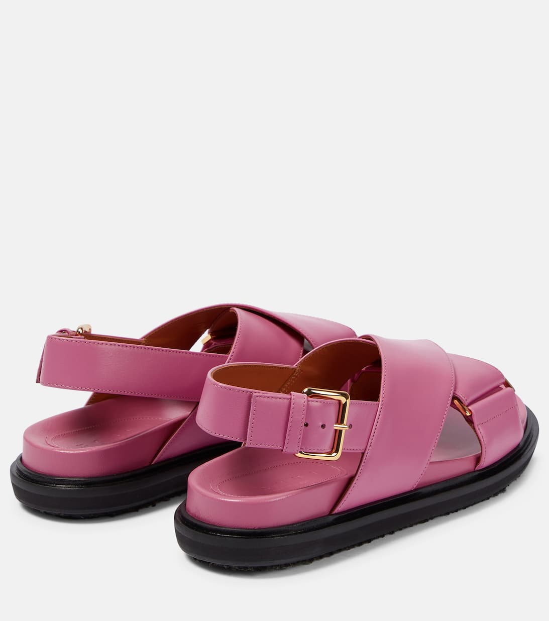Fussbett Leather Sandals in Pink - Marni | Mytheresa