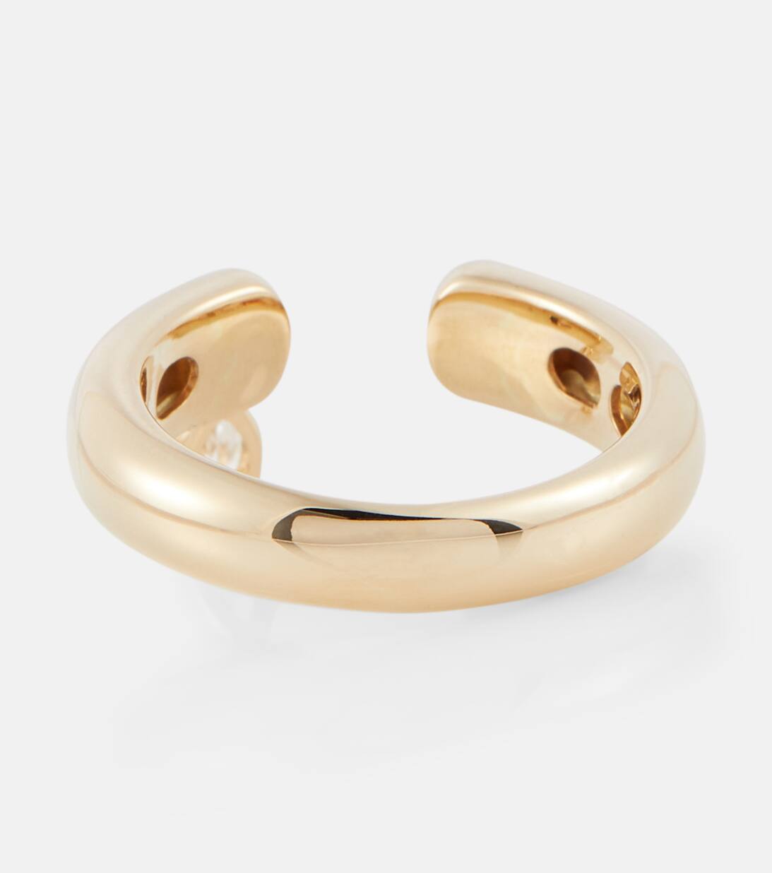Tube 14 Kt Gold Ring With Diamonds in Gold - Rainbow K | Mytheresa