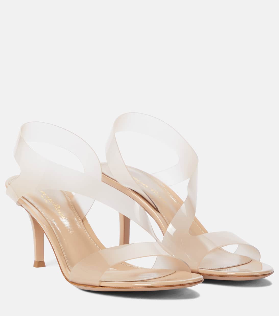 Metropolis 70 PVC Slingback Sandals in Beige - Gianvito Rossi | Mytheresa