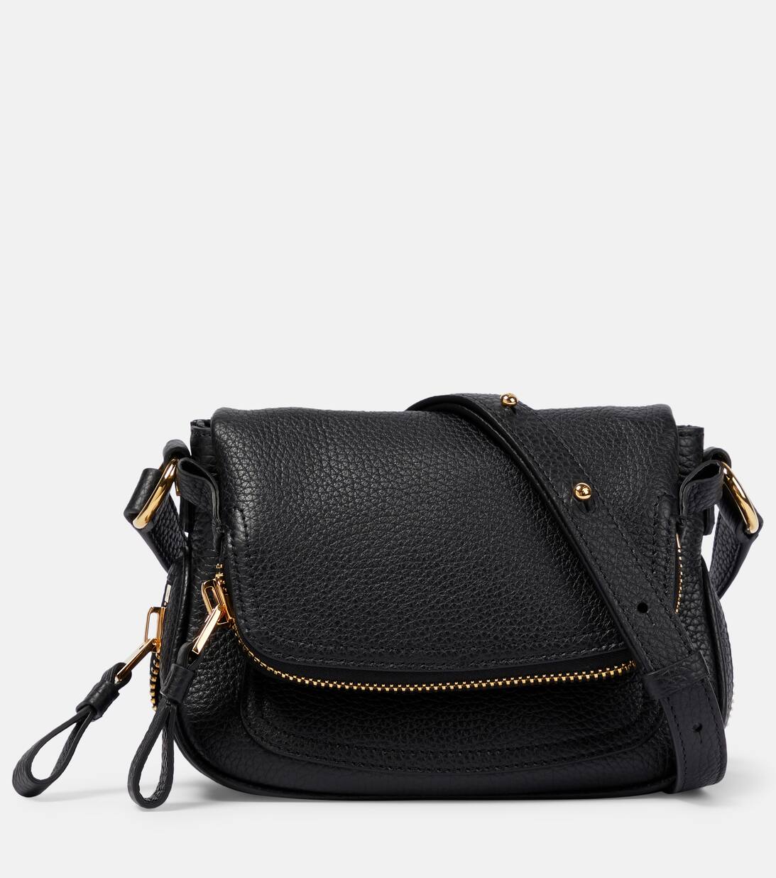 Jennifer Mini Leather Shoulder Bag in Black - Tom Ford | Mytheresa