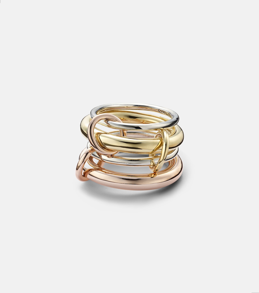 Cici Rose 18 Kt Gold And Sterling Silver Linked Rings in Gold ...
