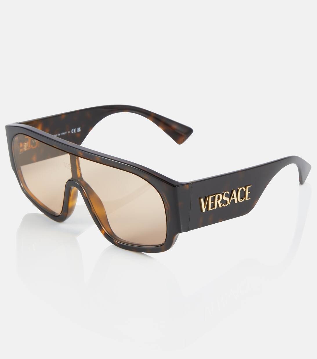 Tortoiseshell Browline Sunglasses in Brown - Versace | Mytheresa