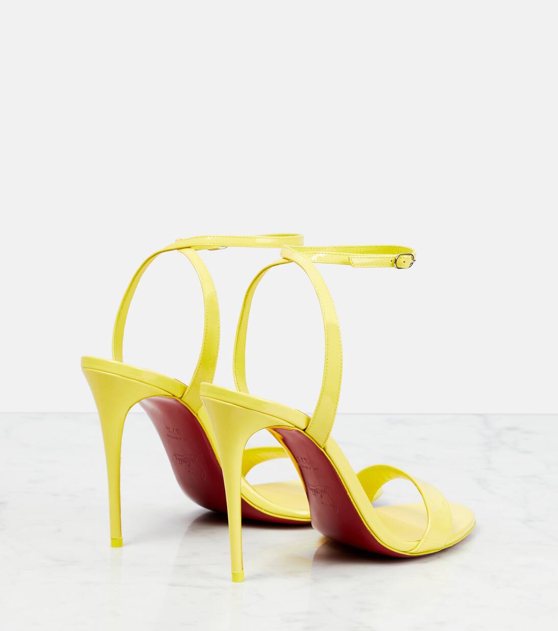 Loubigirl 100 Patent Leather Sandals in Yellow - Christian Louboutin ...