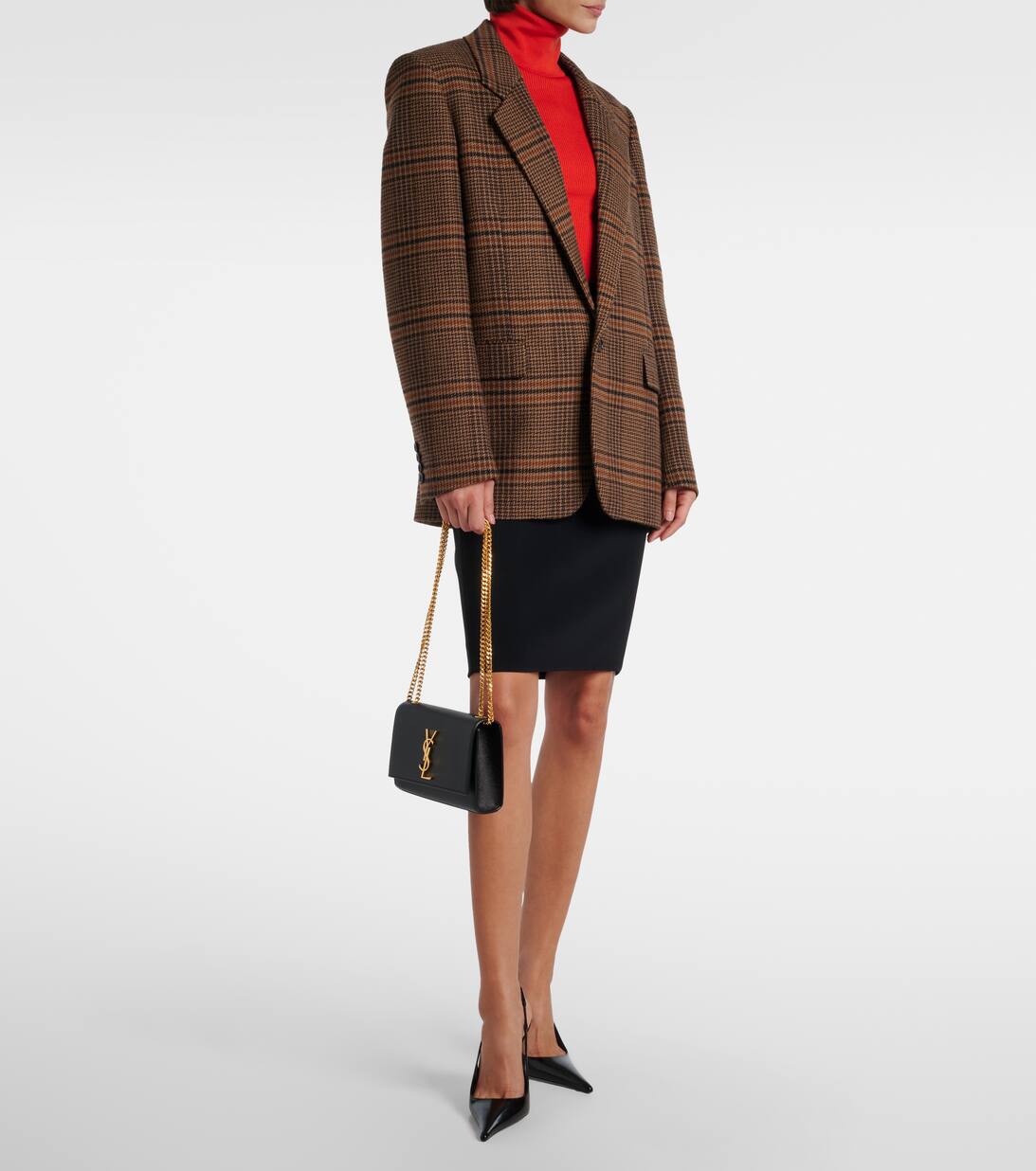 Kate Small Leather Shoulder Bag in Black - Saint Laurent | Mytheresa