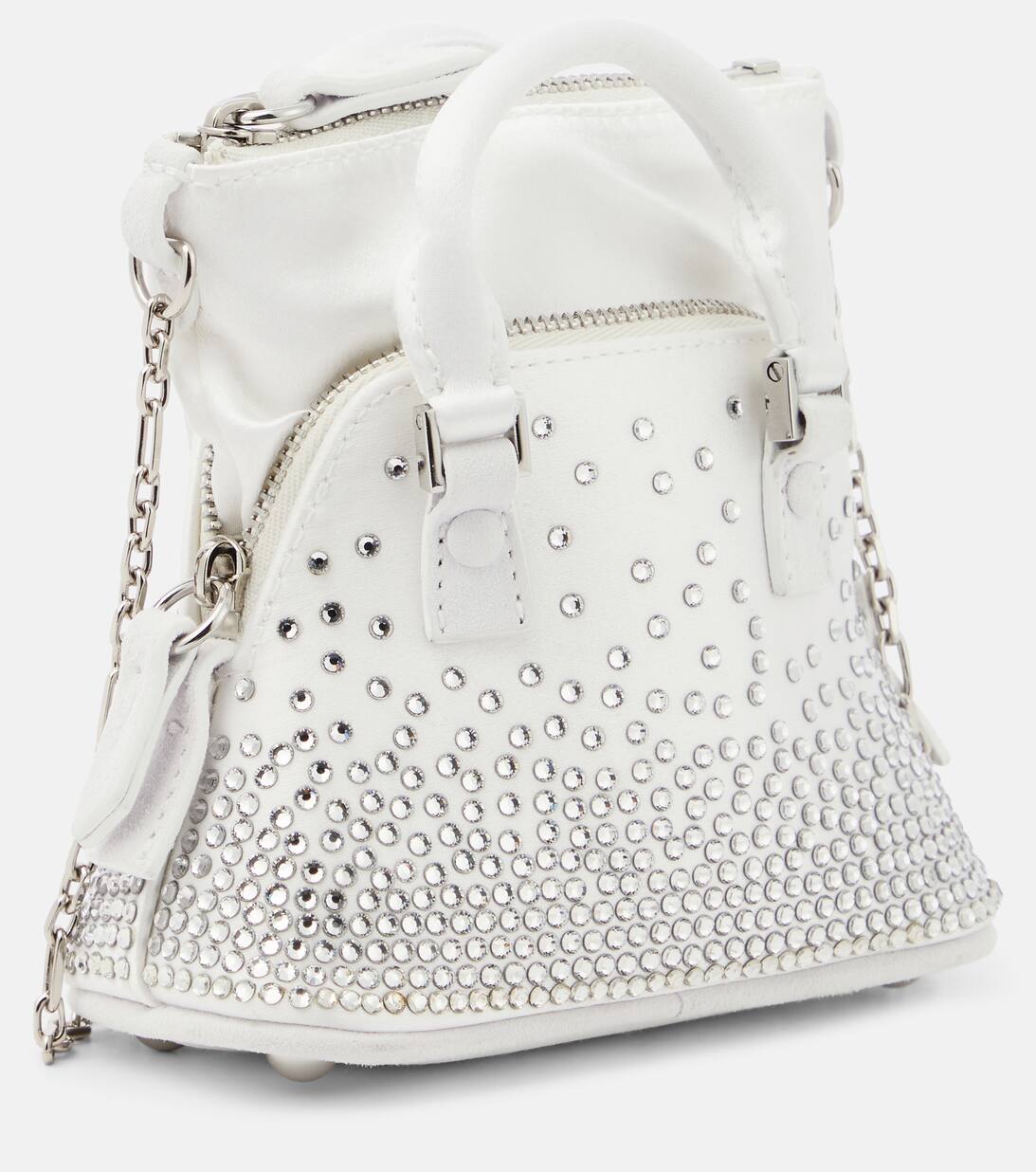 5 AC Classique Baby Embellished Shoulder Bag in White - Maison Margiela ...