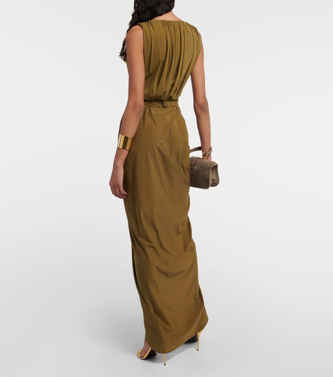 Embellished Gown in Green - Balmain | Mytheresa