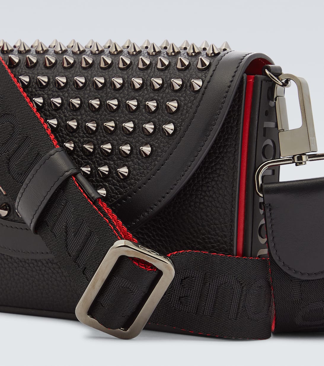 Explorafunk Leather Wallet On Chain in Black - Christian Louboutin ...