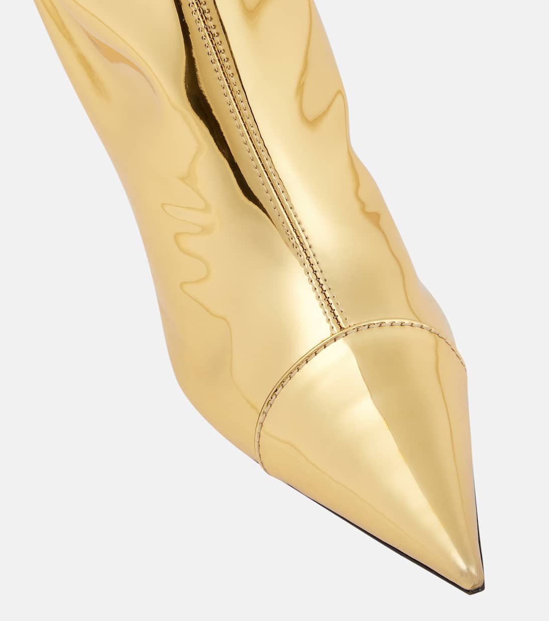 Alex 85 Metallic Knee High Boots in Gold - Alexandre Vauthier | Mytheresa