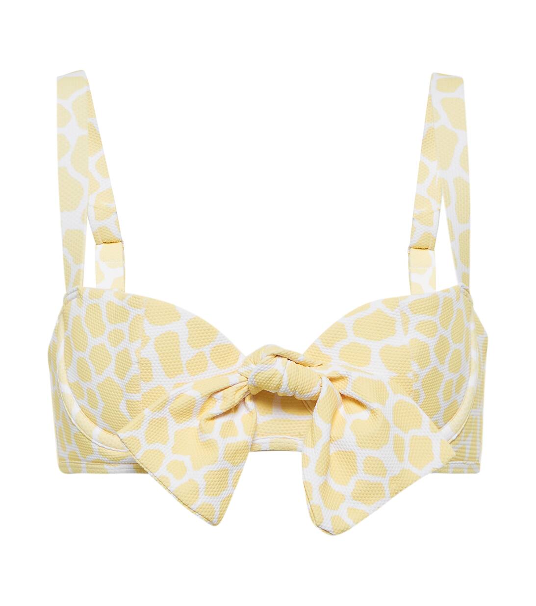 Clara Printed Bikini Top in Yellow - Alexandra Miro | Mytheresa