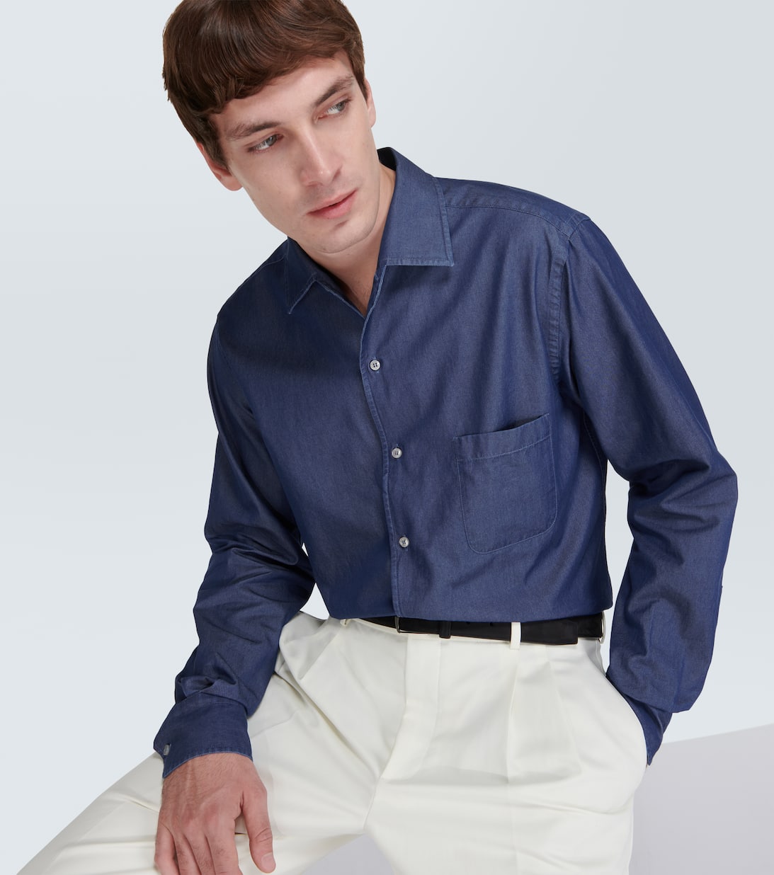 Andre Denim Shirt in Blue - Loro Piana | Mytheresa