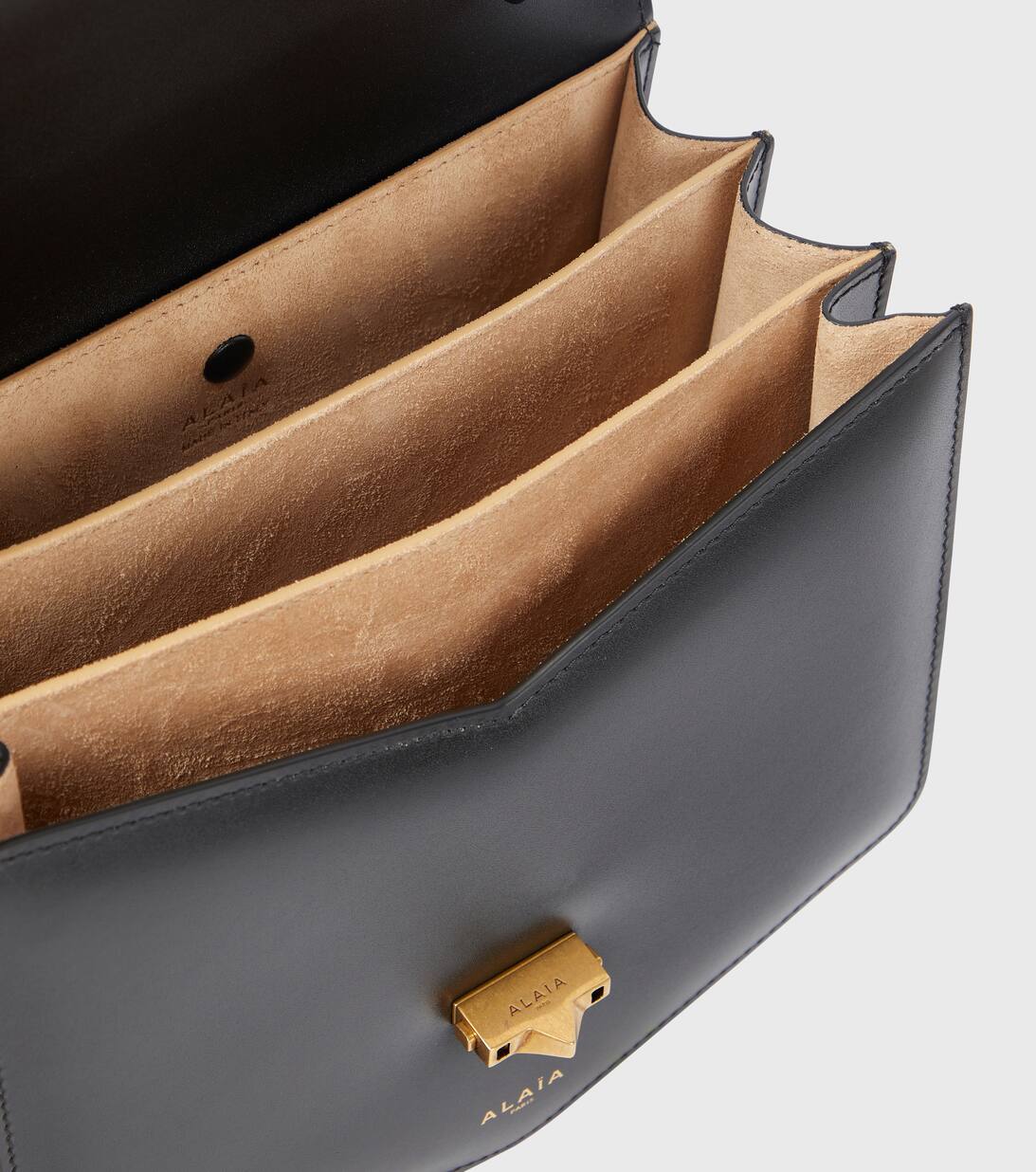 Le Papa Small Leather Crossbody Bag in Black - Alaia | Mytheresa