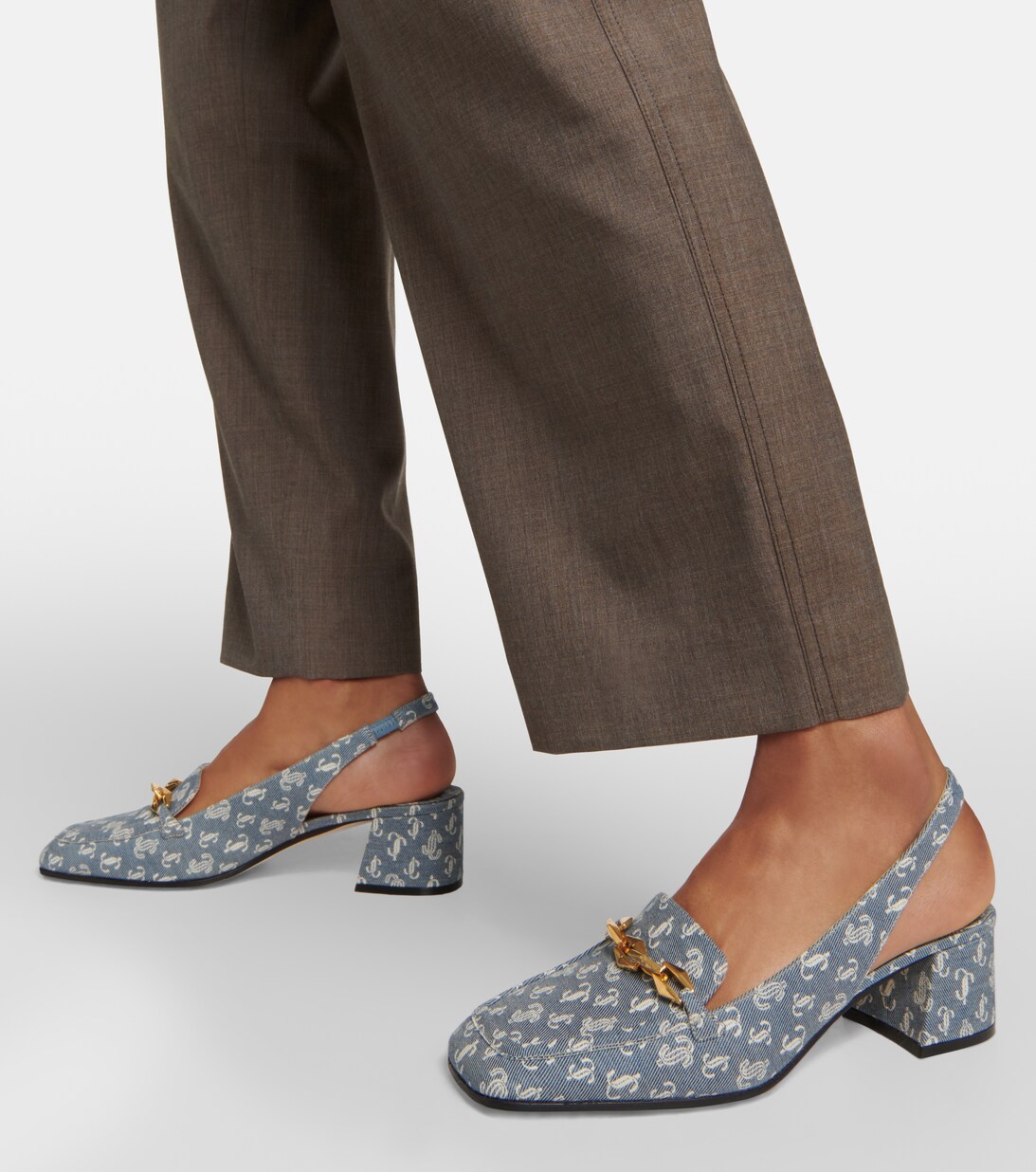 Diamond Tilda Denim Slingback Pumps in Blue - Jimmy Choo | Mytheresa