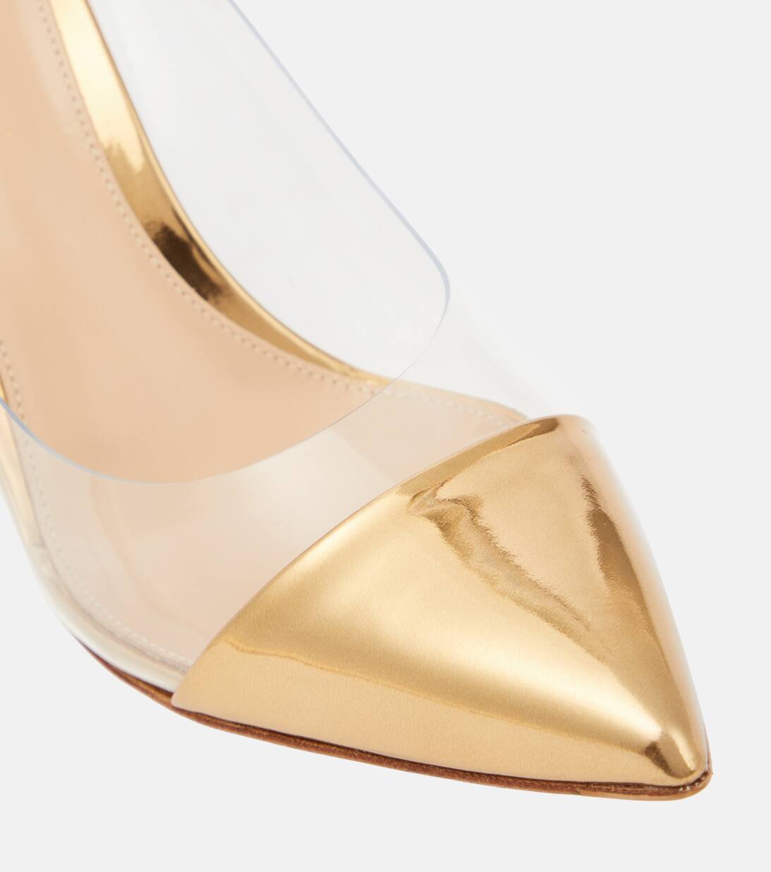Plexi 70 Leather And PVC Pumps in Metallic - Gianvito Rossi | Mytheresa