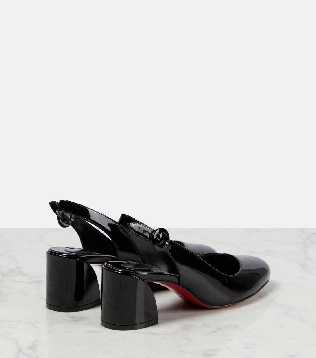 Patent Leather Slingback Pumps in Black - Christian Louboutin | Mytheresa
