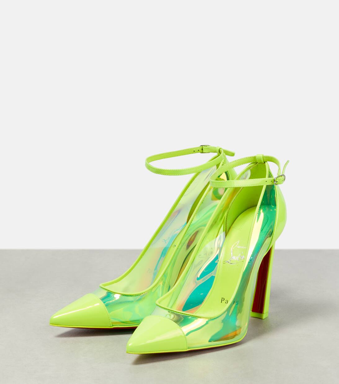 Leather And PVC Pumps in Yellow - Christian Louboutin | Mytheresa