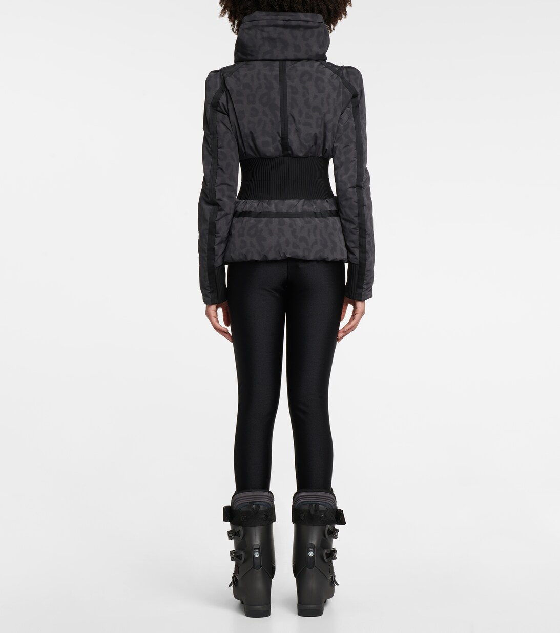 Raffaella Leopard Print Ski Jacket in Black - Jet Set | Mytheresa