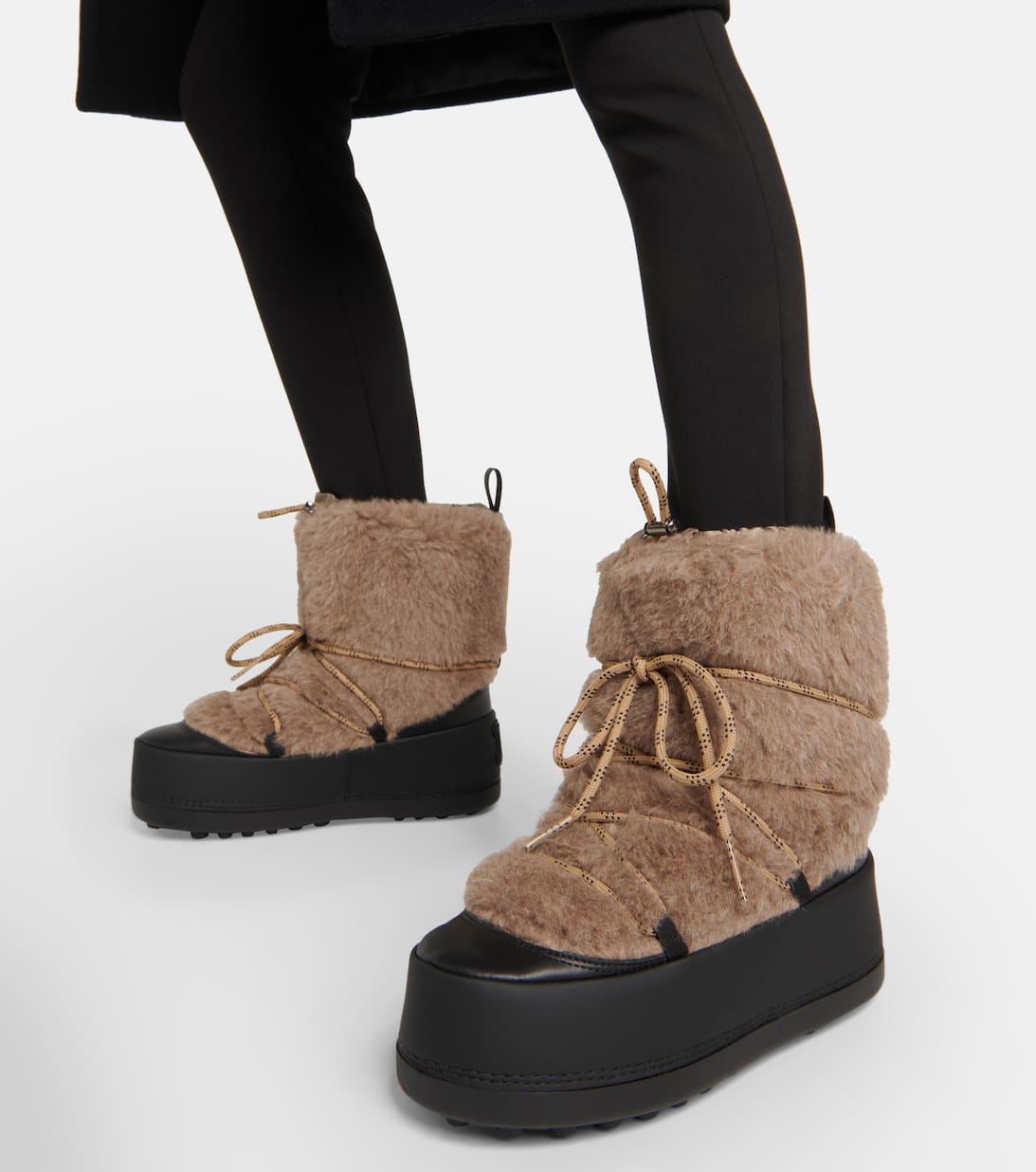 Teddy Shearling Ankle Boots in Beige - Max Mara | Mytheresa