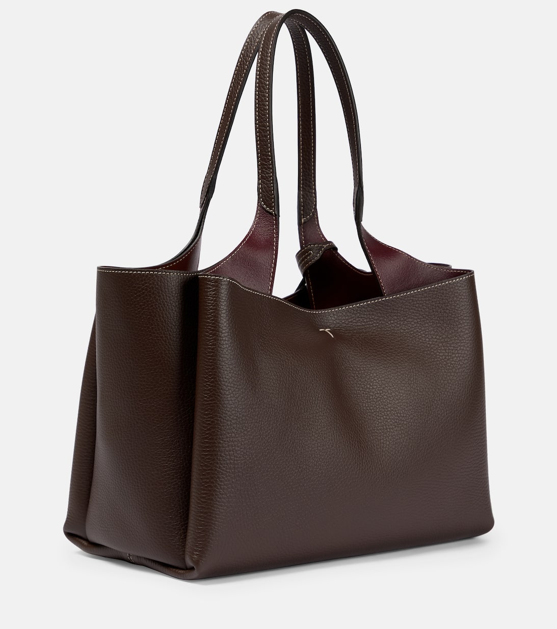 Medium Leather Tote Bag in Brown - Tods | Mytheresa