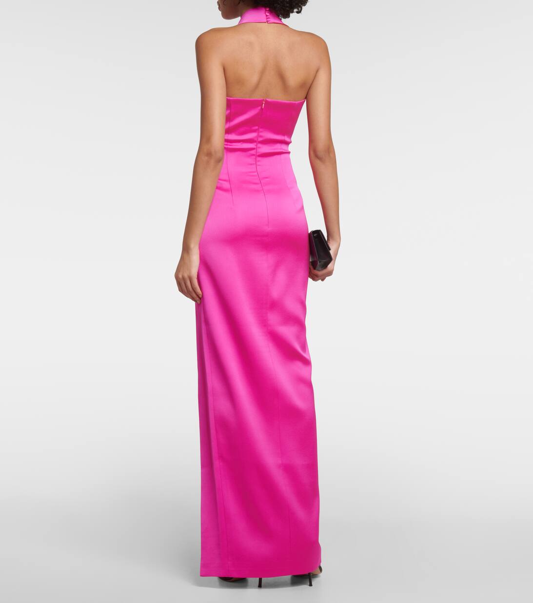 Satin Gown in Pink - Rasario | Mytheresa
