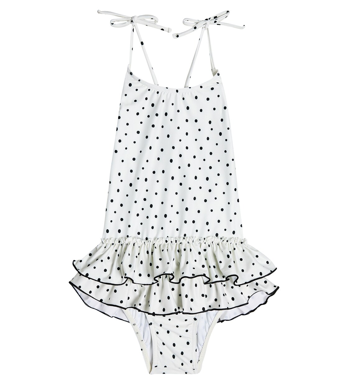Ruffle Trimmed Swimsuit in White - Suncracy | Mytheresa