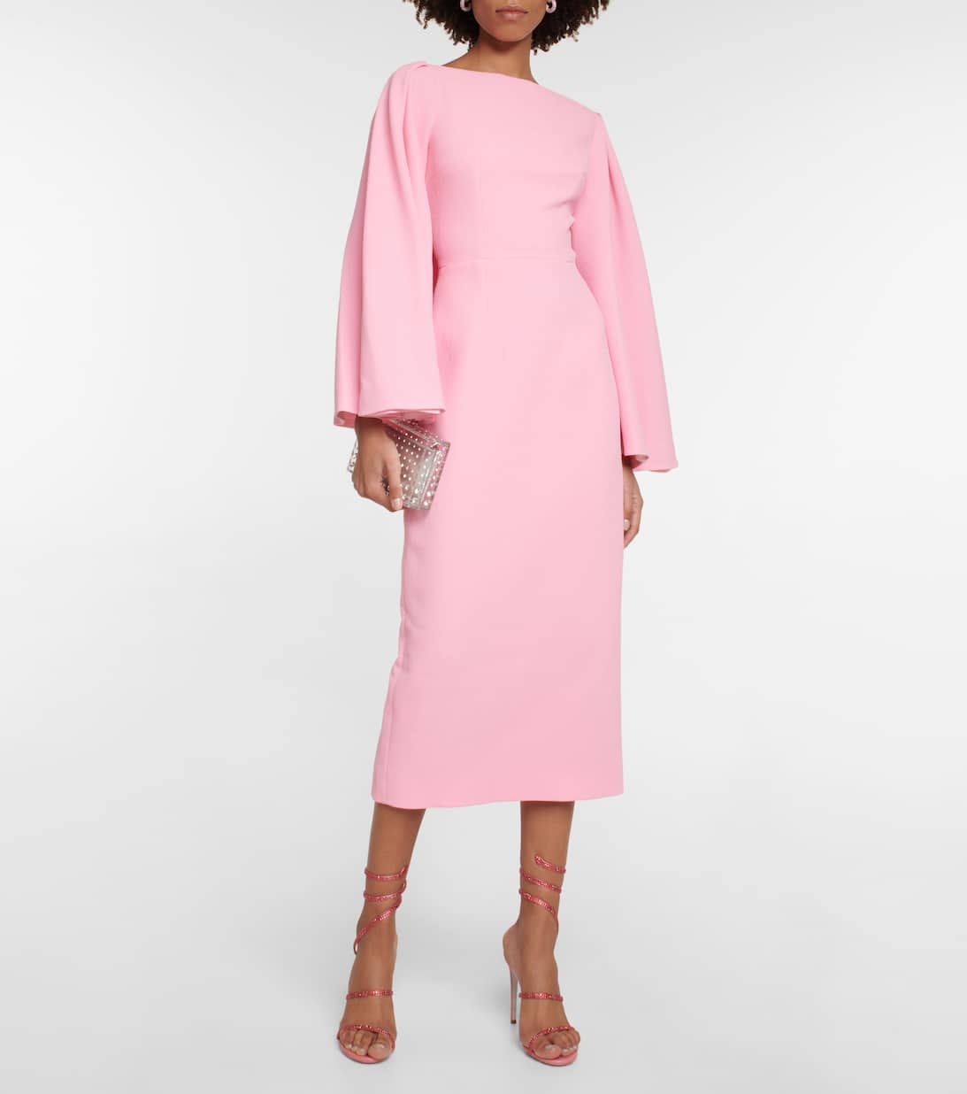 Switzy Crepe Midi Dress in Pink - Emilia Wickstead | Mytheresa