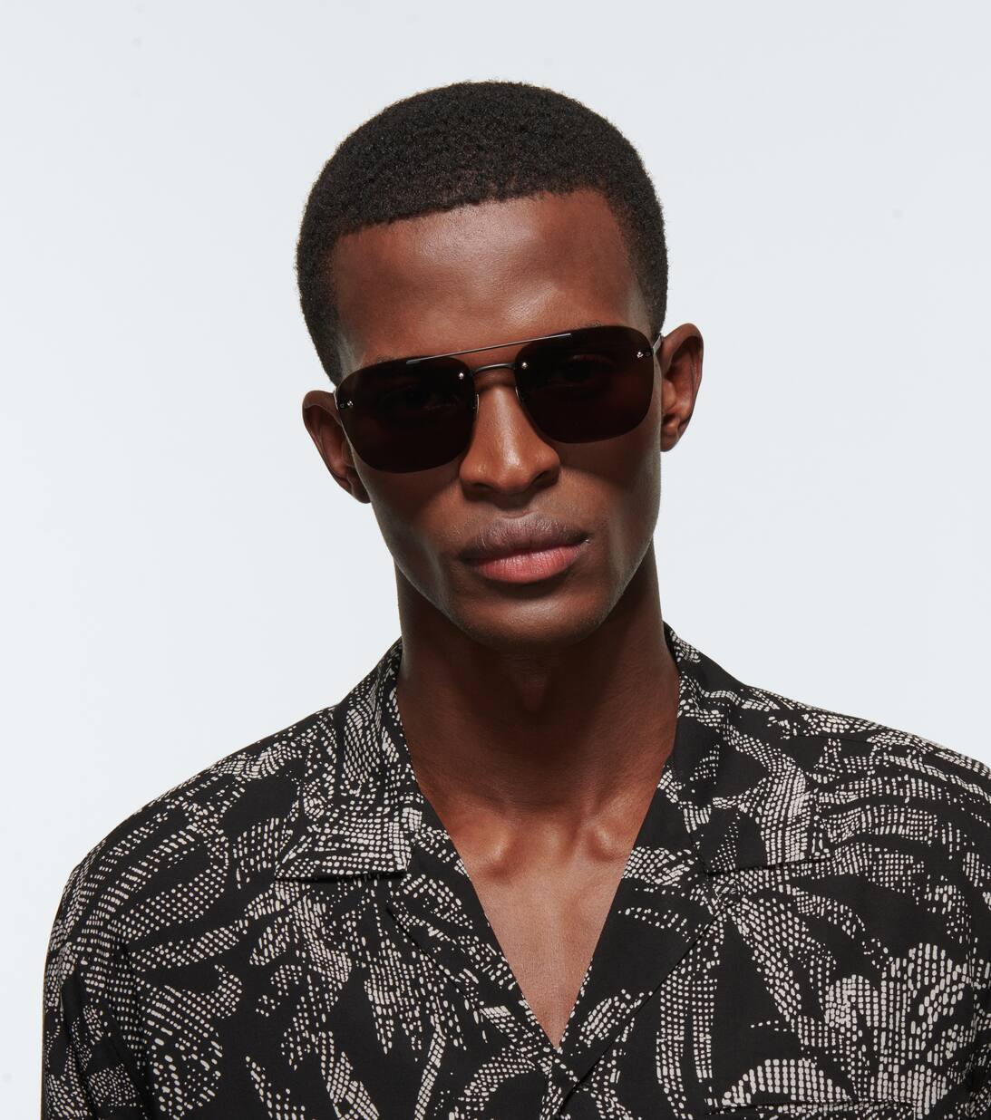 SL 309 Rimless Sunglasses in Black - Saint Laurent | Mytheresa