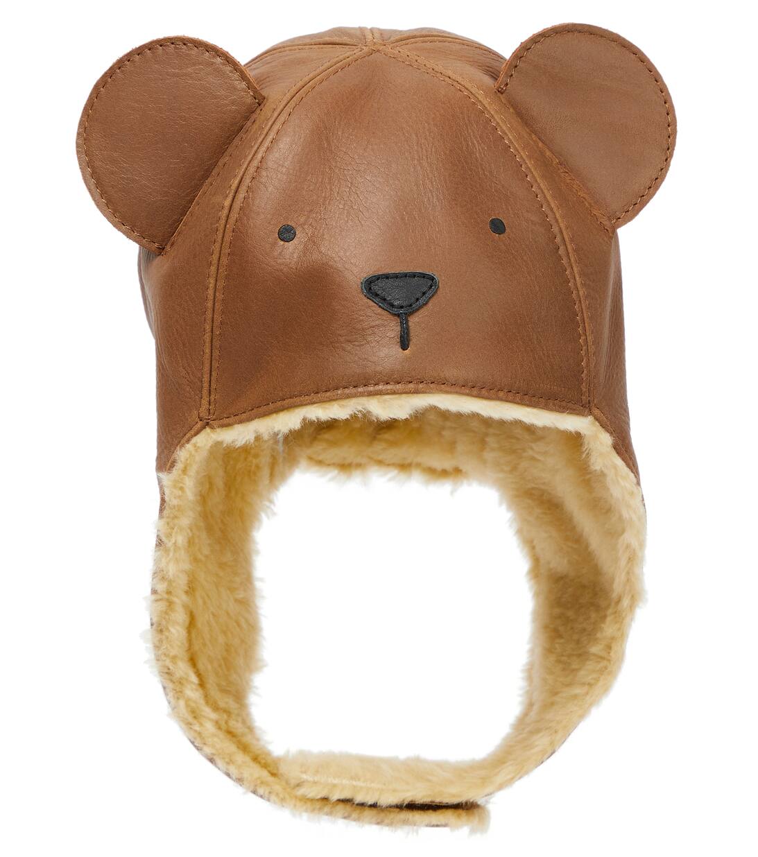 Kapi Leather Hat in Brown - Donsje | Mytheresa