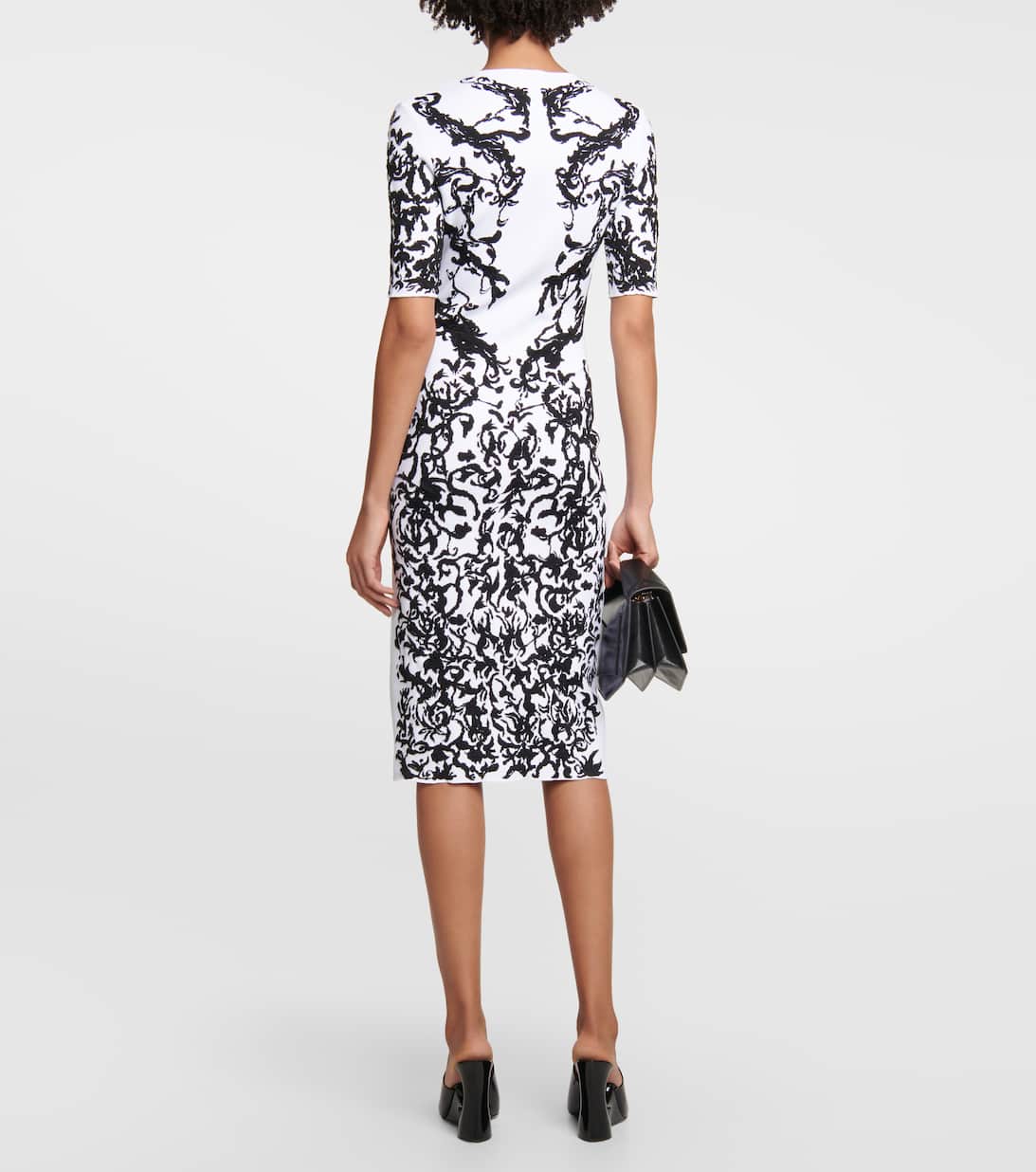 Robe Midi Imprimee en Noir – Alaia | Mytheresa