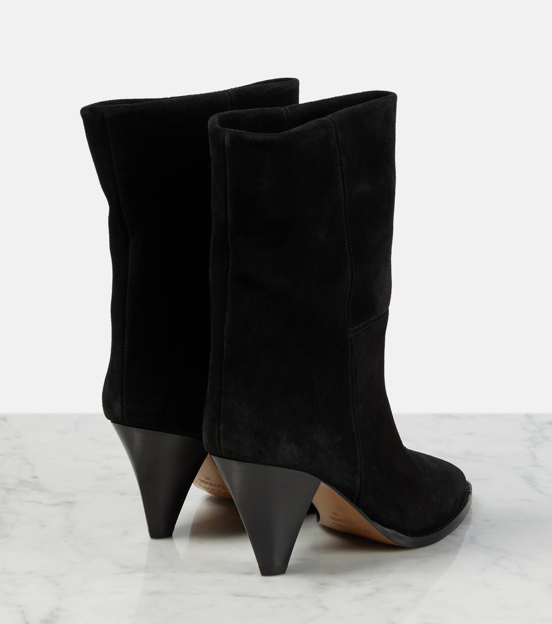 Rouxa Suede Ankle Boots in Black - Isabel Marant | Mytheresa