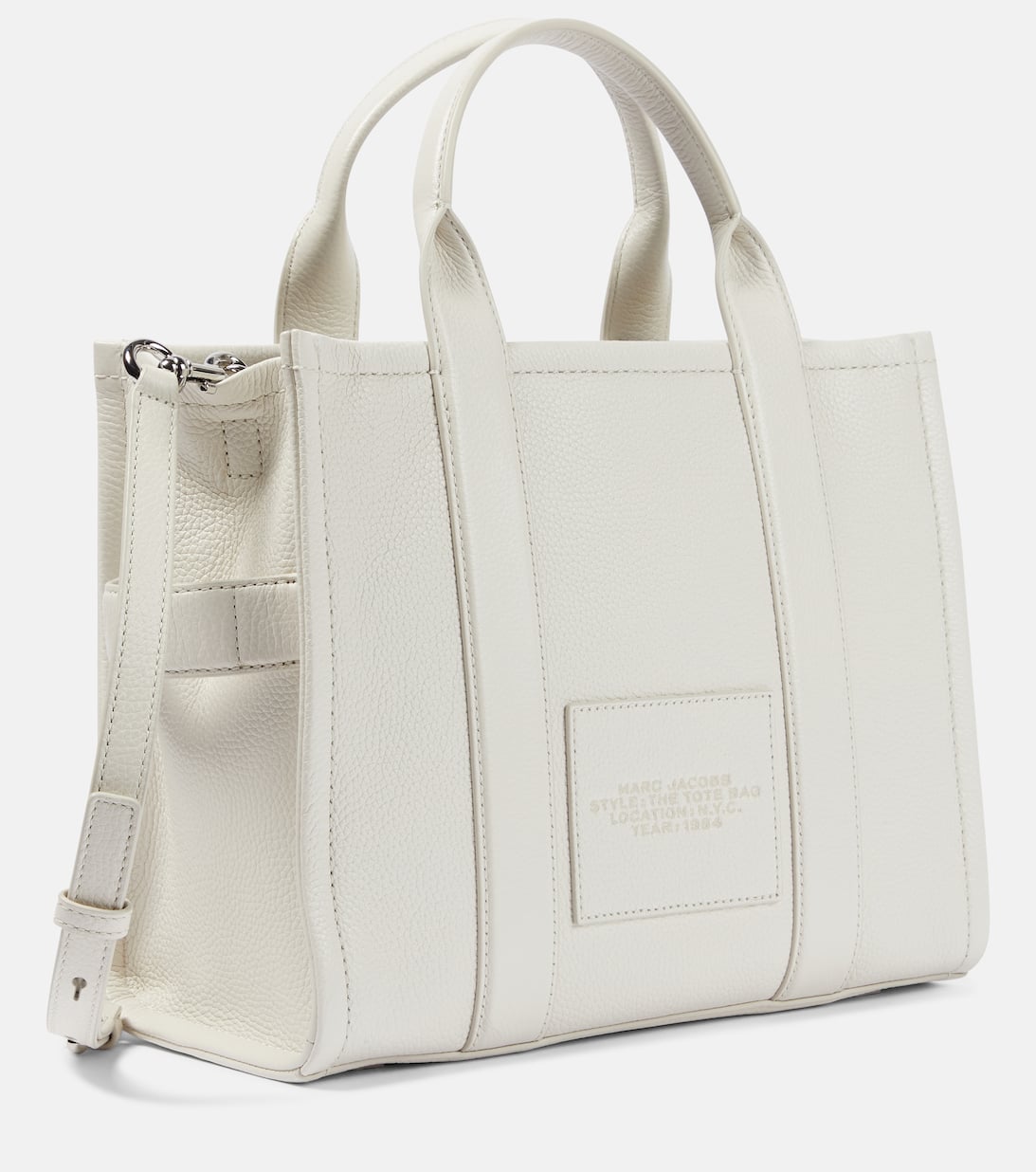 The Medium Leather Tote Bag in White - Marc Jacobs | Mytheresa