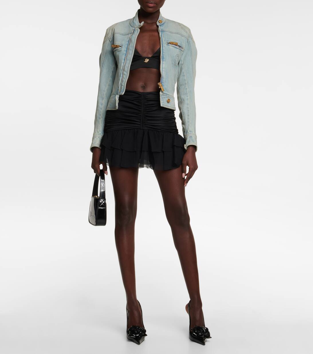 Denim Jacket in Blue - Blumarine | Mytheresa
