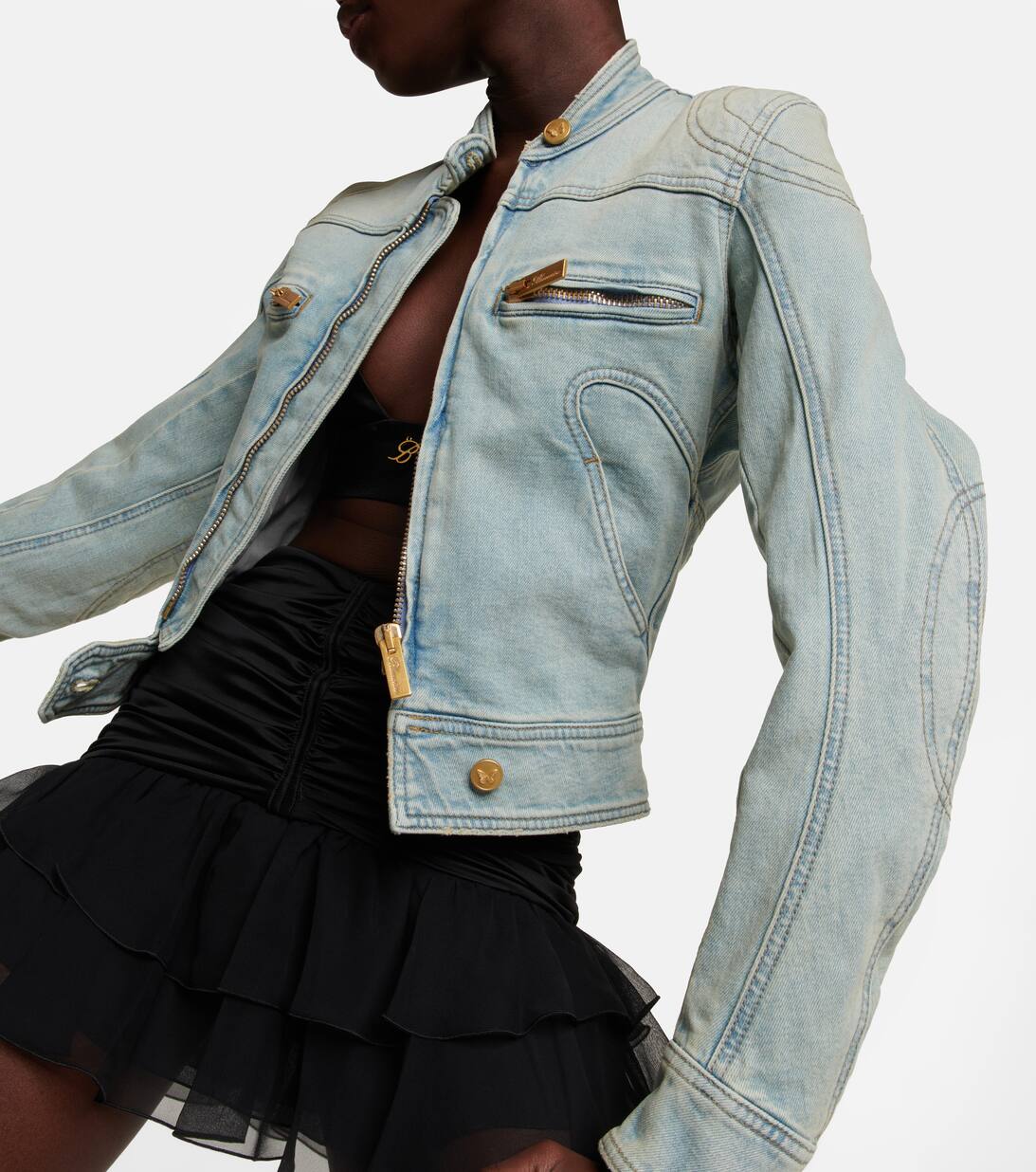 Denim Jacket in Blue - Blumarine | Mytheresa