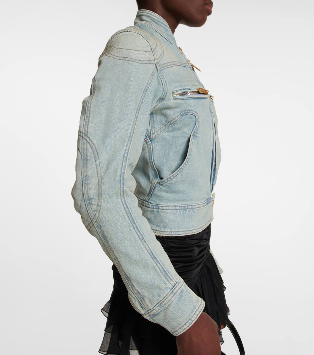 Denim Jacket in Blue - Blumarine | Mytheresa