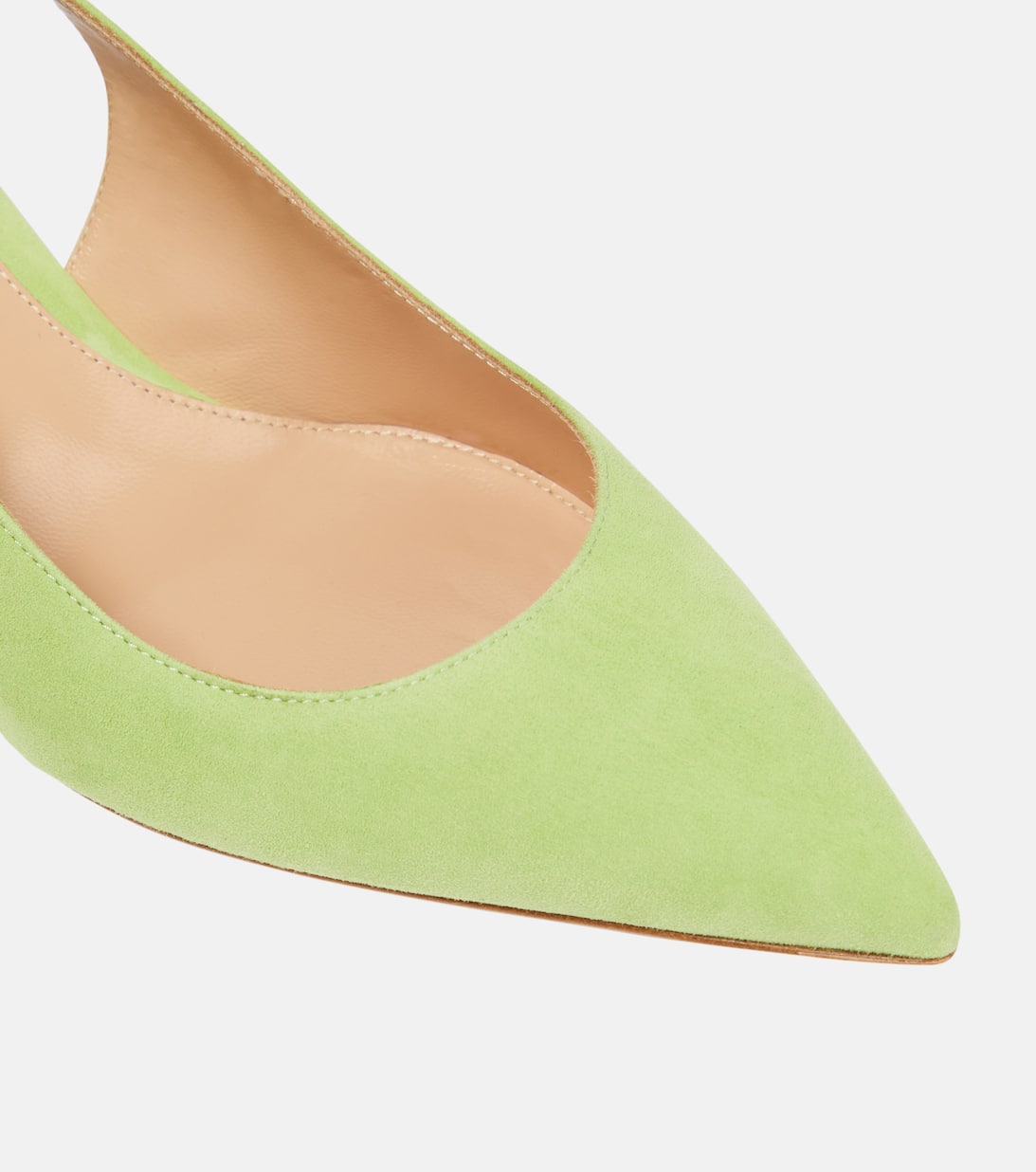 Ribbon 55 Suede Slingback Pumps in Green - Gianvito Rossi | Mytheresa