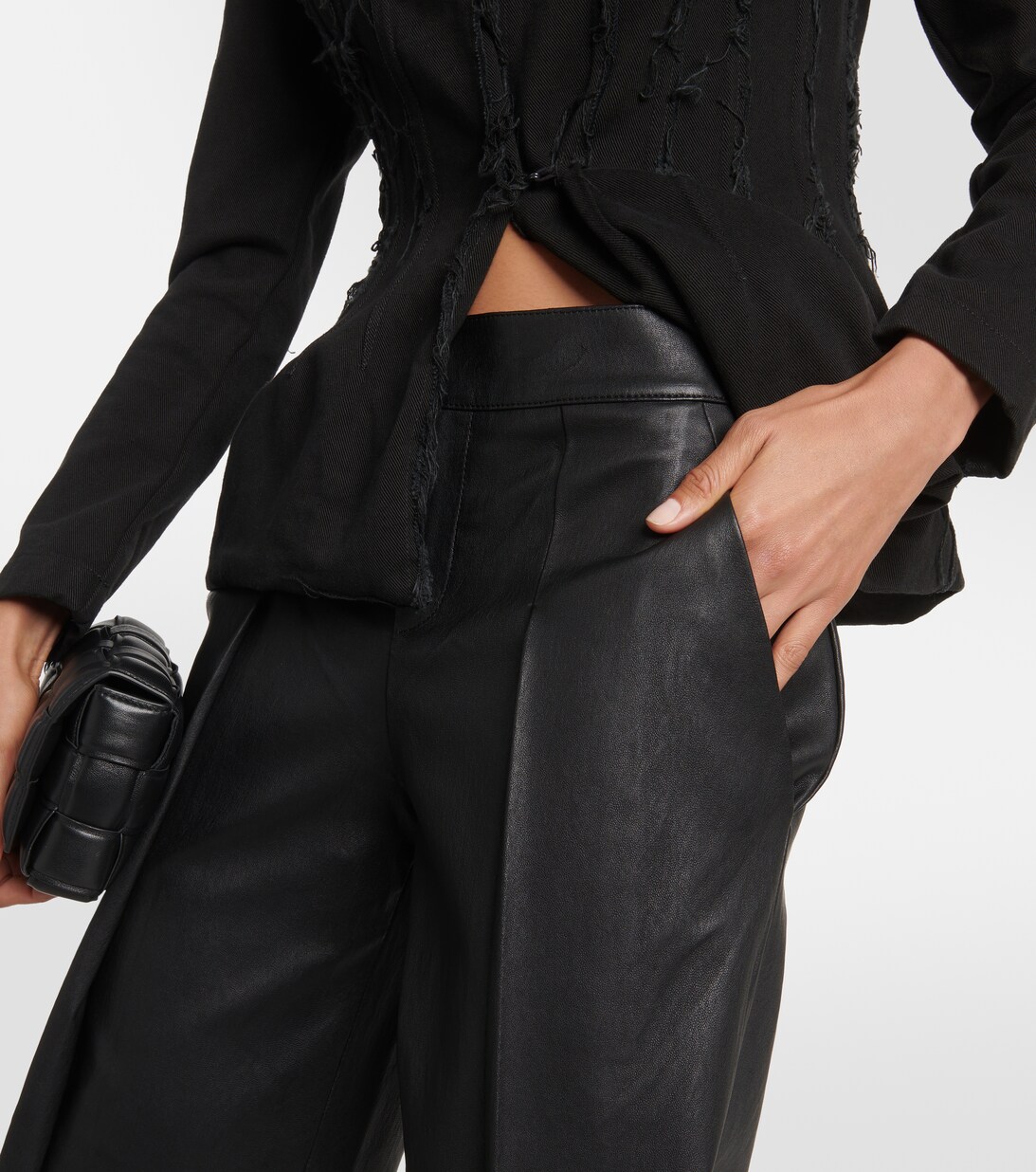 Alyssa Leather Pants in Black - Stouls | Mytheresa
