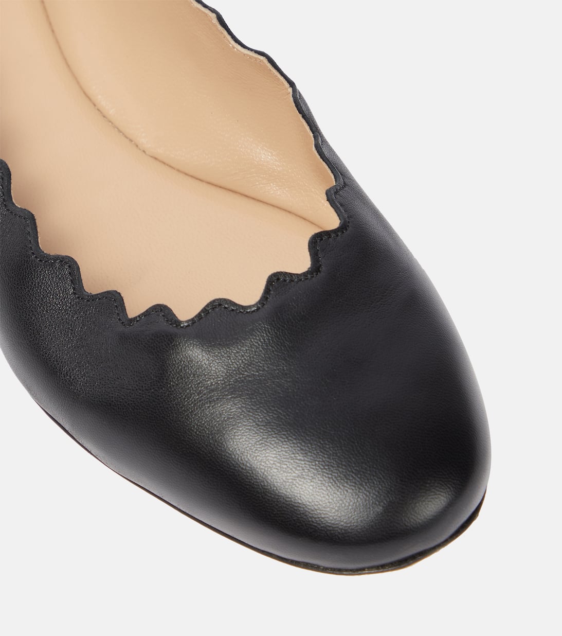Lauren Leather Ballet Flats in Black - Chloe | Mytheresa