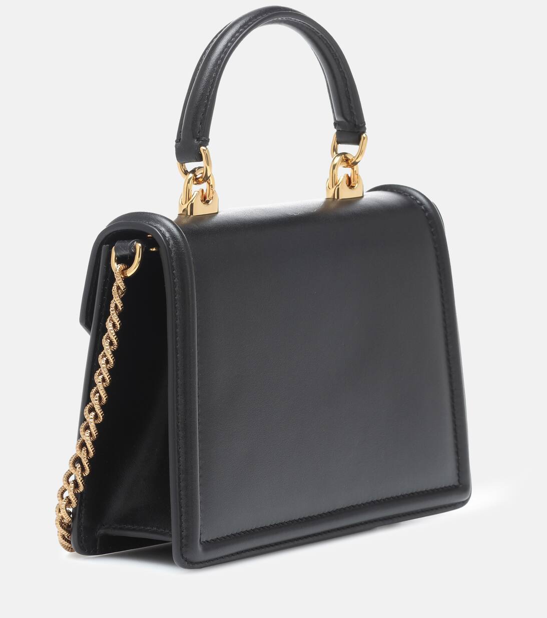 Devotion Small Leather Shoulder Bag in Black - Dolce Gabbana | Mytheresa