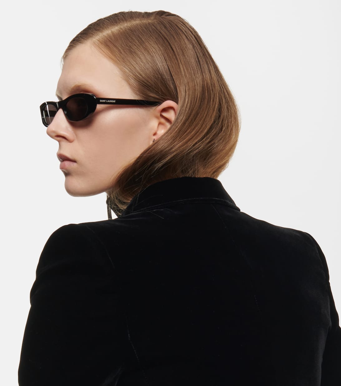 SL 557 Shade Cat Eye Sunglasses in Black - Saint Laurent | Mytheresa