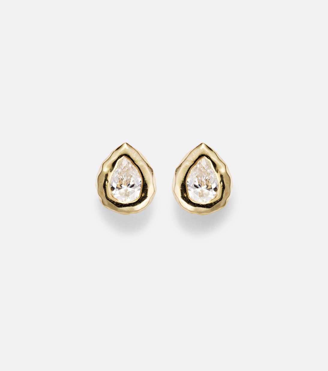 Nesting Gem 18 Kt Gold Earrings With Diamonds in Gold - Octavia ...
