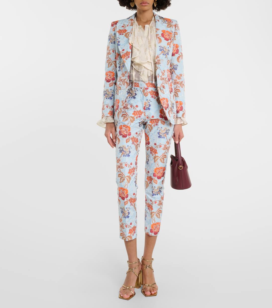 Floral Jacquard Pants in Multicoloured - Etro | Mytheresa