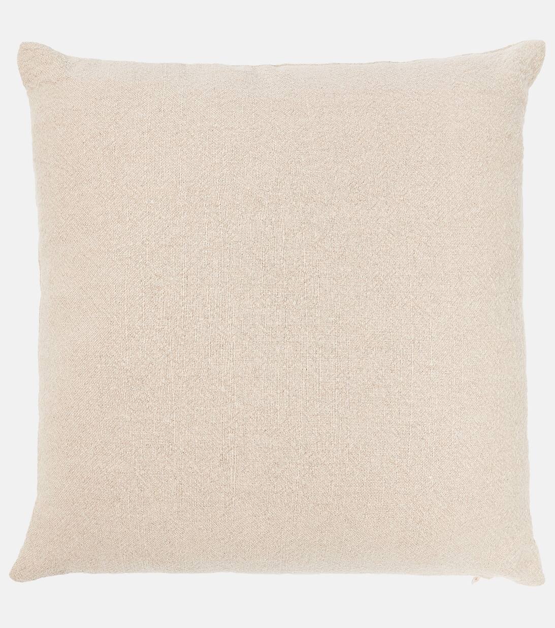 Bead Embellished Linen Cushion in Neutrals - Brunello Cucinelli | Mytheresa