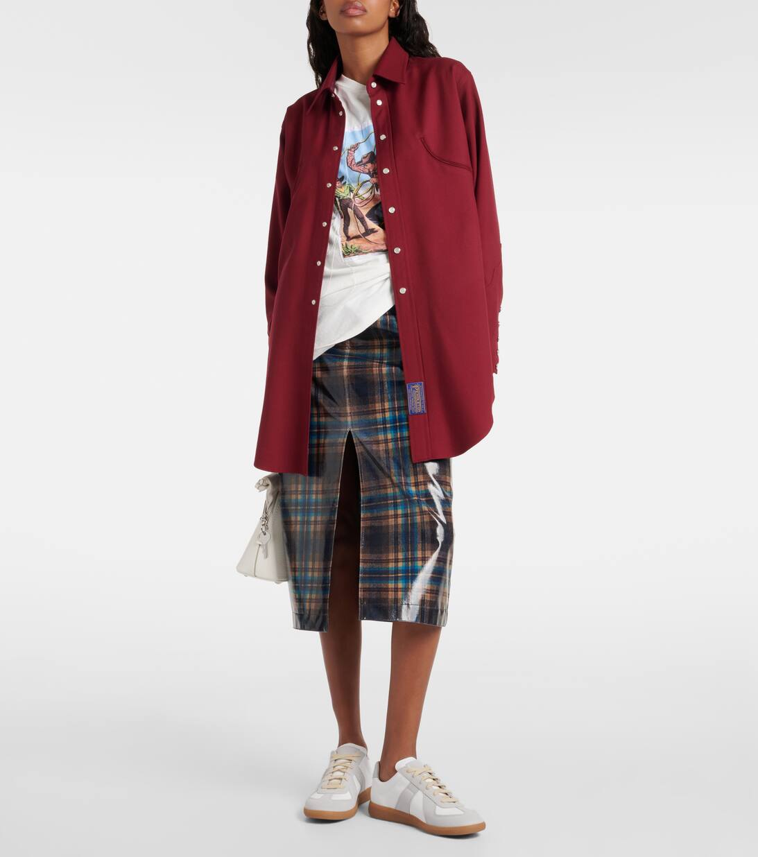 Replica Leather And Suede Sneakers in White - Maison Margiela | Mytheresa