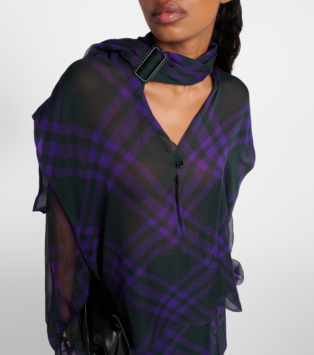 Burberry Check Silk Shirt in Multicoloured - Burberry | Mytheresa