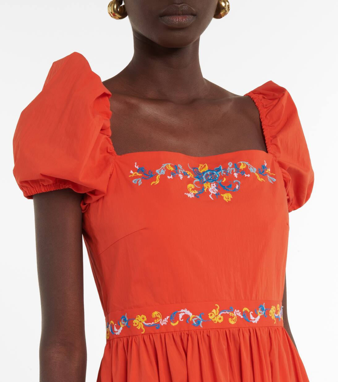 Hayden Embroidered Midi Dress in Red - Caroline Constas | Mytheresa