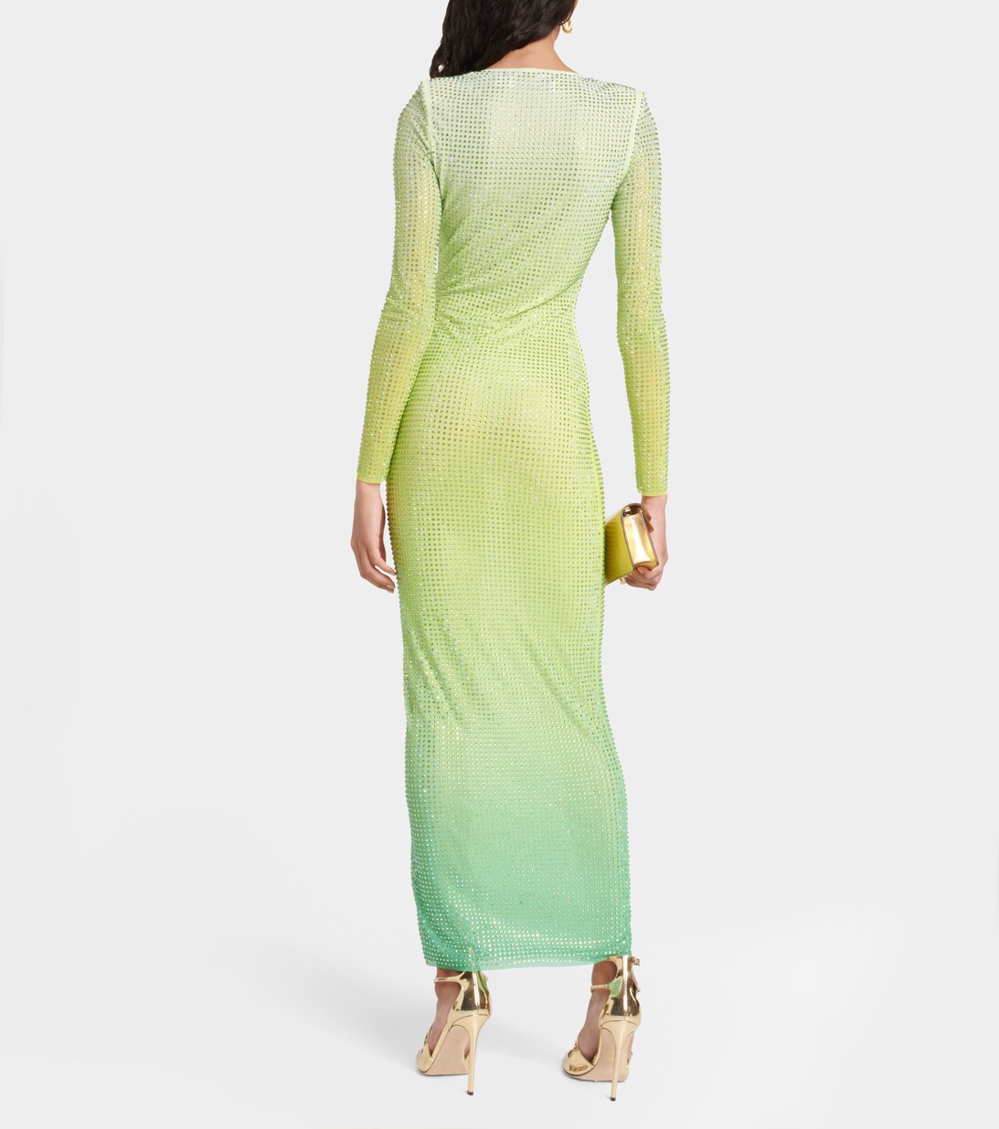 Light Green Long Dress Embellished