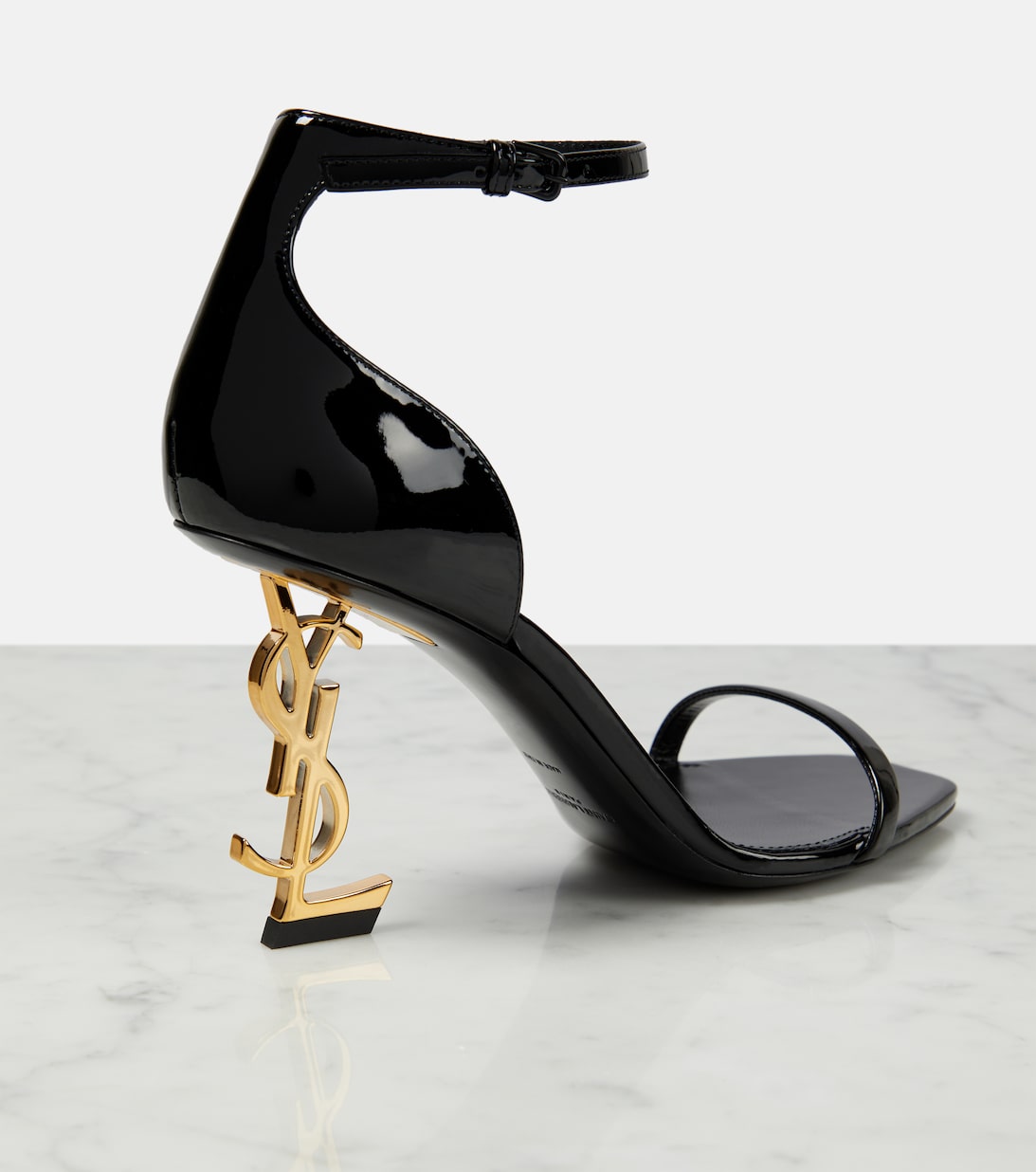Opyum Patent Leather Sandals in Black - Saint Laurent | Mytheresa