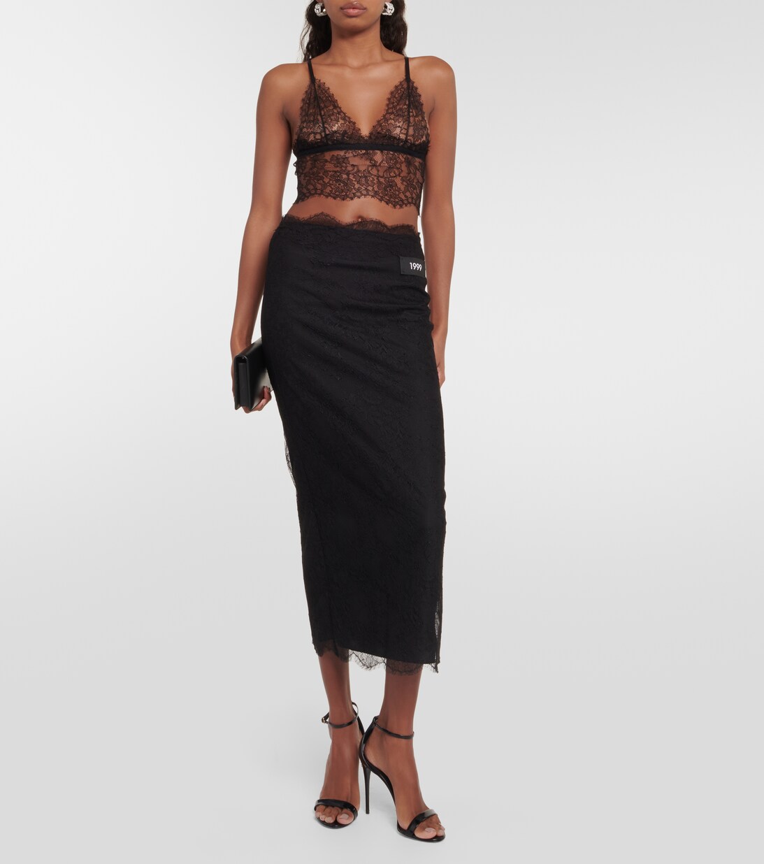 Lace Top In Black Dolce Gabbana Mytheresa