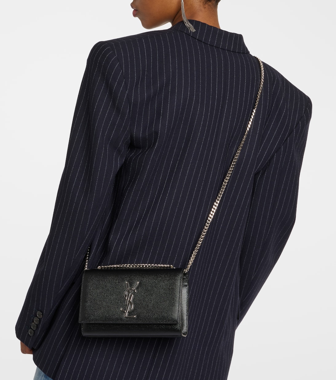 Kate Small Leather Shoulder Bag in Black - Saint Laurent | Mytheresa