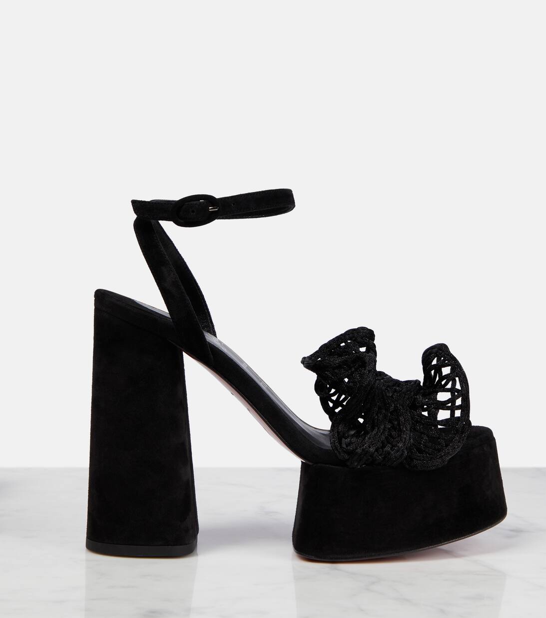 Plateausandalen Deia Frou Alta Aus Veloursleder in Schwarz - Christian ...
